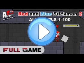 Juega Red and Blue Stickman 2 online, de Fuego y agua